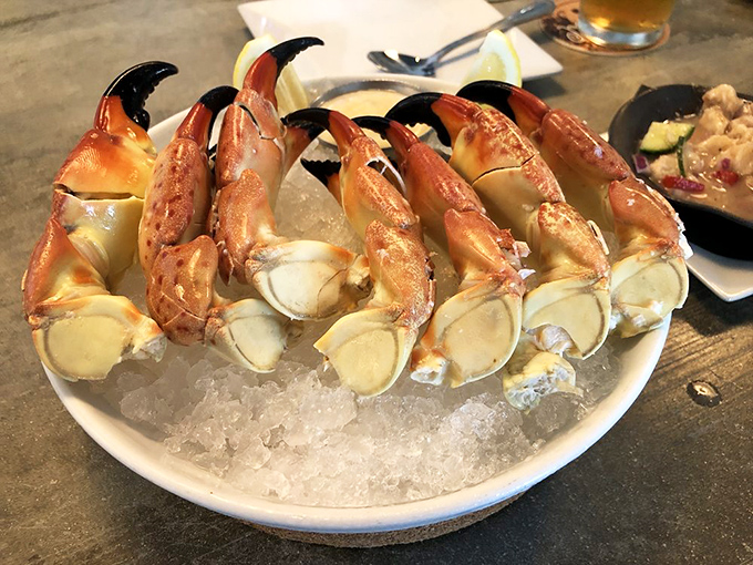 Crab claws on ice &ndash; nature's perfect finger food. Like potato chips from the sea, you can't stop at just one.