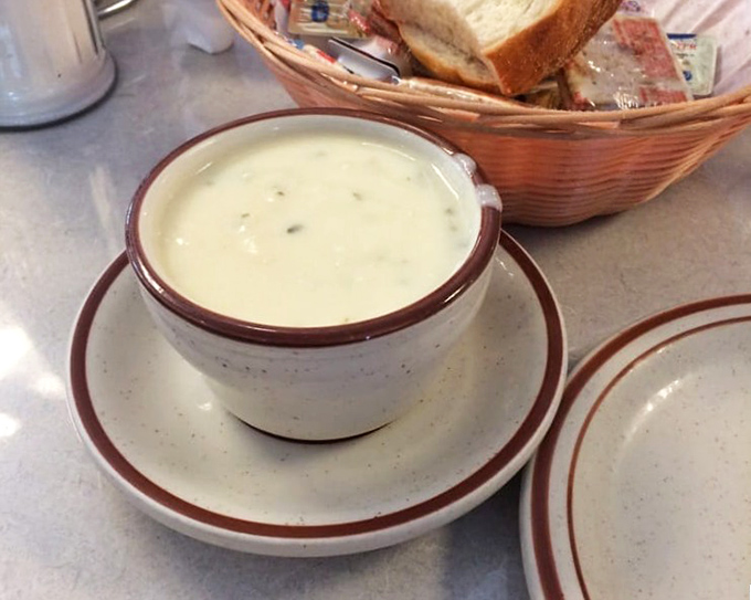 This isn't just soup—it's liquid contentment in a cup. The kind of chicken soup that makes you wonder if they somehow bottled the concept of "home."