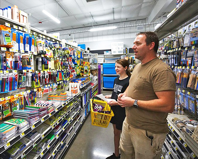 The universal "trying to decide which notebook to buy" stance. Some shopping decisions require serious contemplation, even when everything costs less than a fancy coffee.