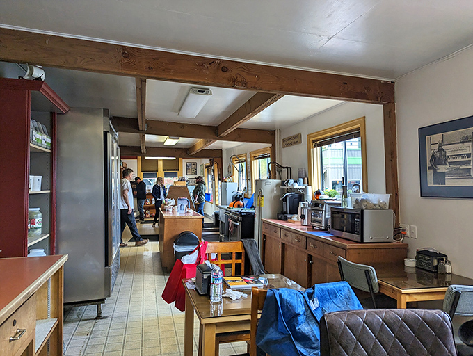 Where pilgrims of the palate come to worship at the altar of smoked seafood, contemplating their next delicious move.