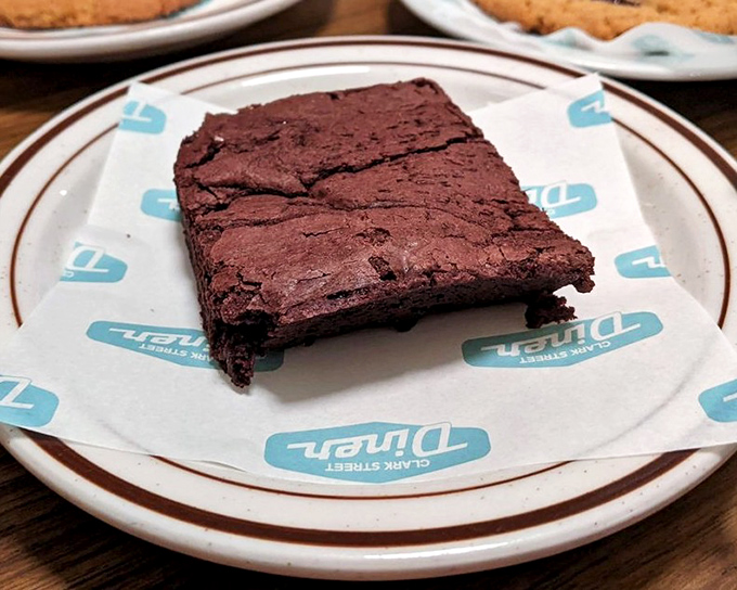A brownie so rich it probably owns real estate in Beverly Hills. Dense, decadent, and demanding your full attention.