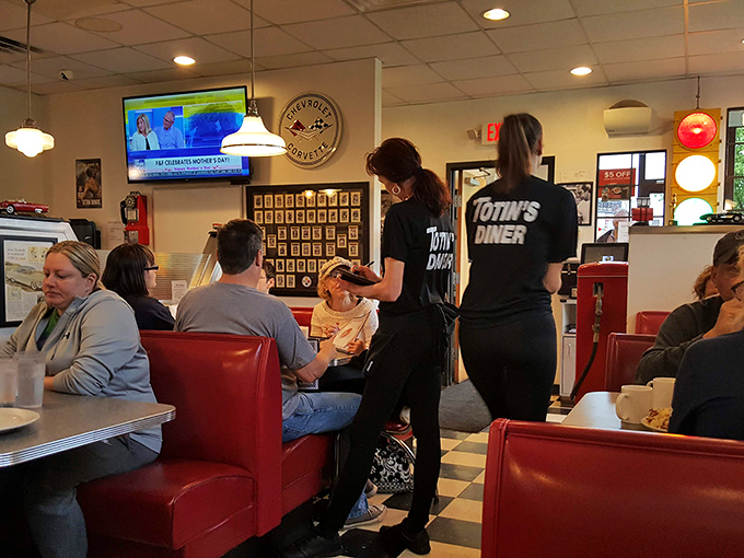 Counter seating offers front-row tickets to the breakfast theater, where skilled cooks work their morning magic daily.