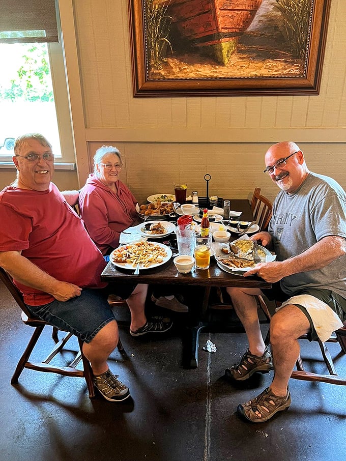 Happy diners caught in their natural habitat. That look of satisfaction isn't acting—it's the universal expression of "I've found my new favorite place."