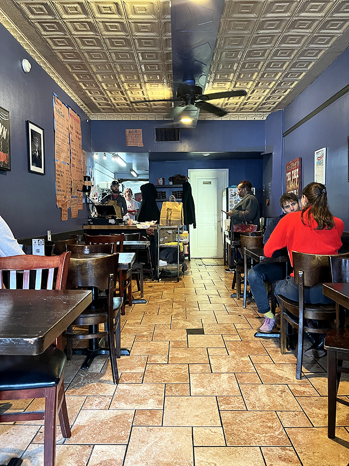 Regulars know to arrive early—this narrow dining space fills quickly with barbecue pilgrims seeking their smoky salvation.