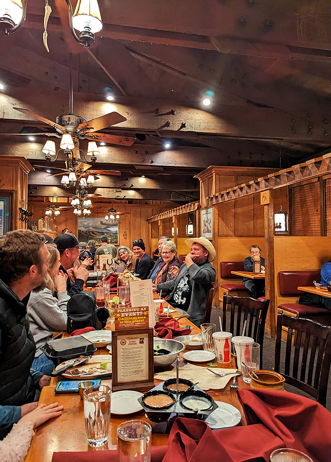 The true measure of a great steakhouse? Tables filled with smiling diners sharing stories over plates that will soon be spotlessly clean.