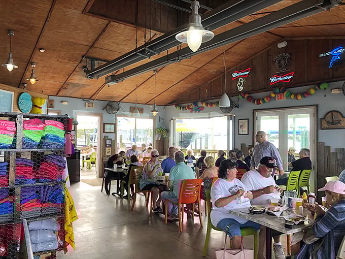 The dining room hums with the satisfied murmurs of patrons who've just discovered why their hotel concierge sent them here. No white tablecloths needed.