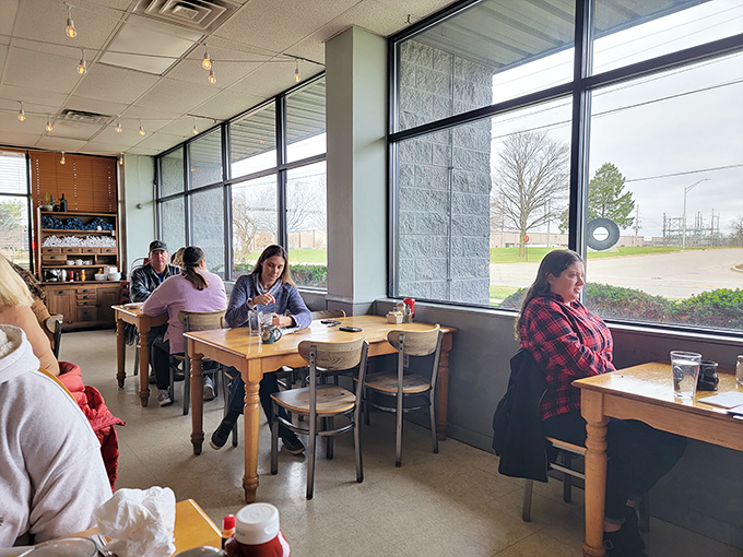 Where strangers become neighbors over steaming mugs of coffee and plates that require both hands to lift.