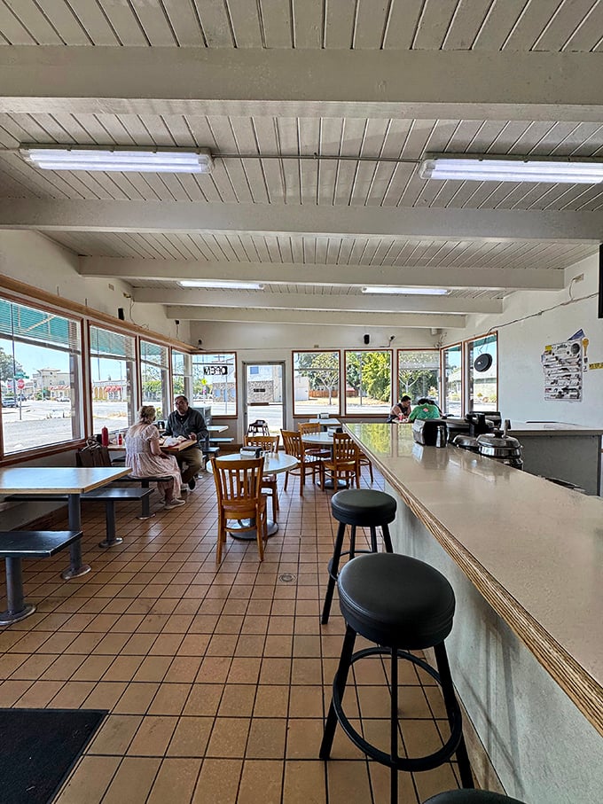 Counter seating and well-worn tables tell the story of a place where regulars become family and first-timers become regulars.
