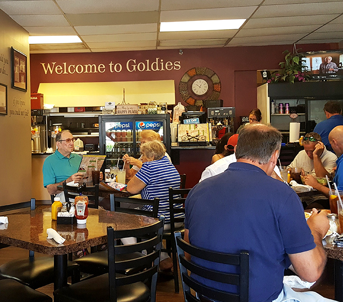 Where strangers become temporary breakfast companions. Notice how nobody's looking at their phones? That's the power of good food.