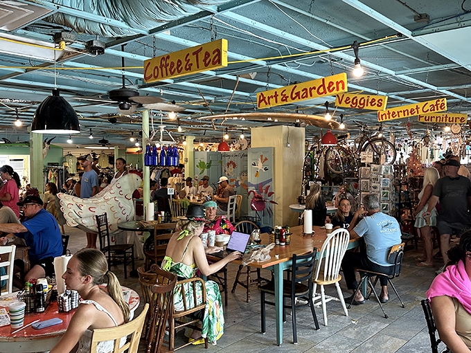 Where mismatched chairs aren't a mistake but a mission statement. This is community dining where conversations between strangers seem inevitable and welcome.