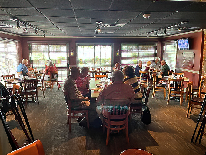 Where locals gather to share stories and meals. Notice how nobody's looking at their phones? That's the power of good food and better company.