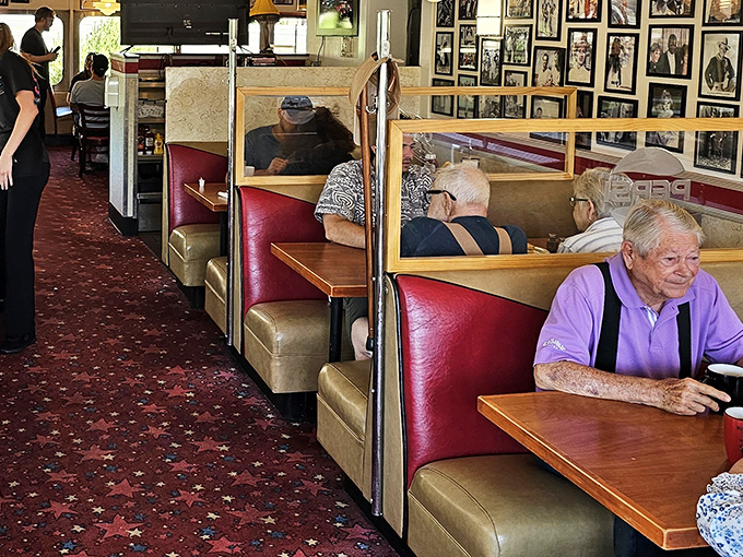 Regulars settle into their favorite booths like they're coming home. Some relationships last decades; others, just the time it takes to finish a stack of pancakes.