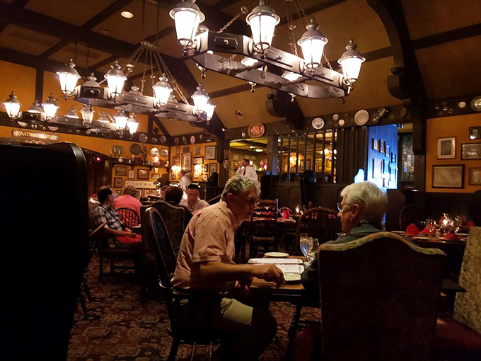 Conversations flow as freely as the wine in this amber-lit sanctuary where strangers become friends over shared appreciation of perfect prime rib.
