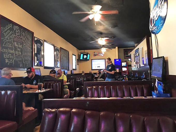 The dining area buzzes with conversation and laughter &ndash; the soundtrack to any great local gathering spot worth its salt.