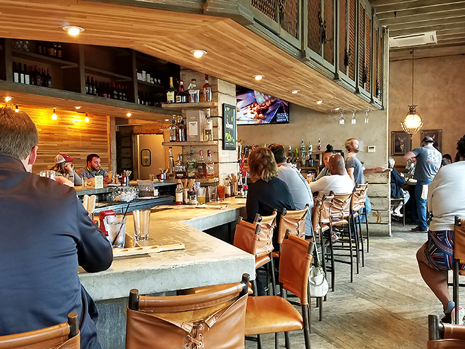 The universal language of contentment: people enjoying good food in a place that feels like home, only cleaner.