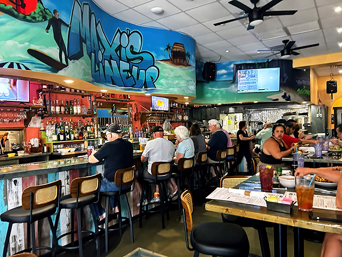 Happy diners enjoying the kind of meal that creates instant vacation memories without leaving the mainland.