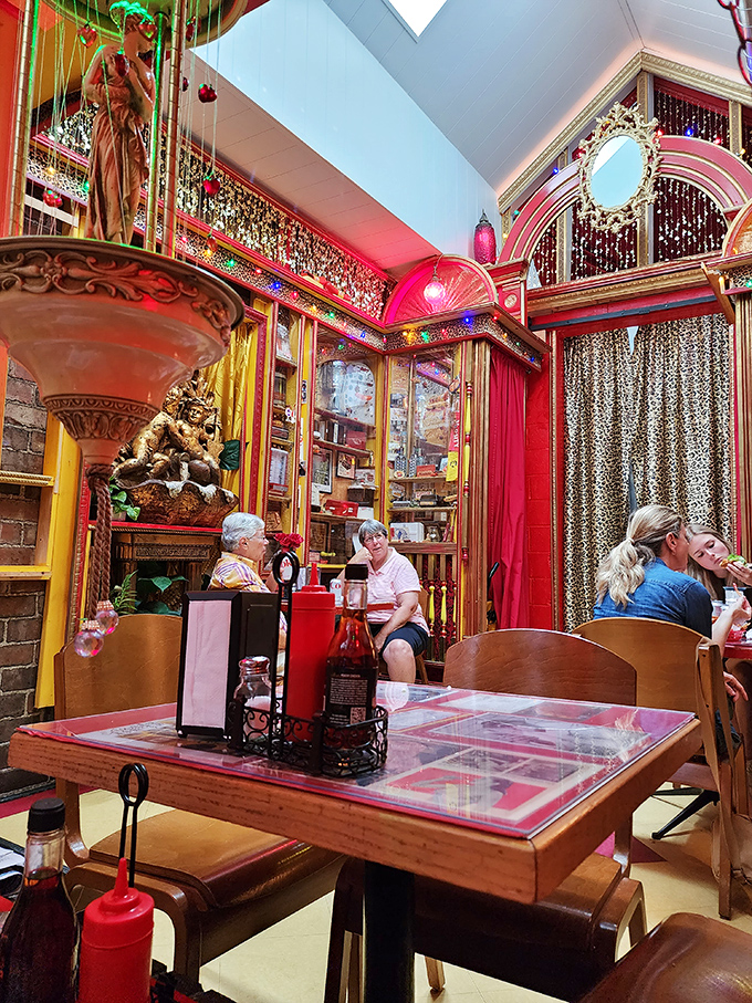 Conversations flow as freely as the condiments at O'Betty's, where strangers become friends over shared hot dog revelations and nostalgic d&eacute;cor.