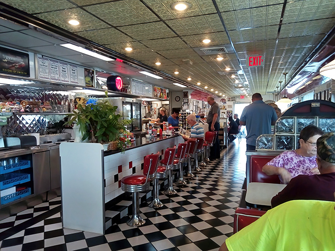 Where strangers become neighbors and calories don't count. The full counter experience is half the reason to visit Maddy's.