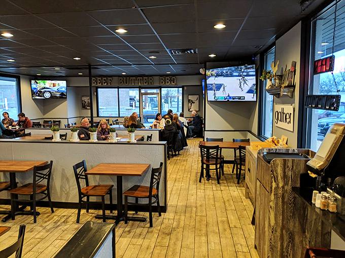 A packed house is the most honest review a restaurant can get. These diners didn't come for the ambiance &ndash; they came for the meat.