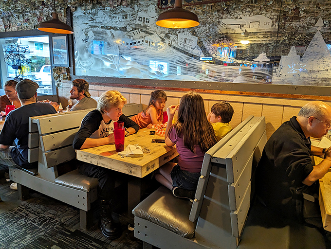 Happy faces all around - this is what satisfaction looks like in restaurant form.