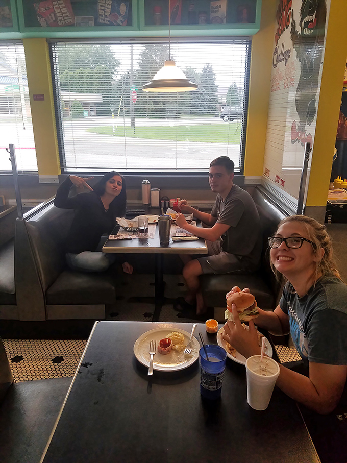 When teenagers put down their phones to actually enjoy a meal together, you know you've found somewhere special—burgers and shakes trump social media here.
