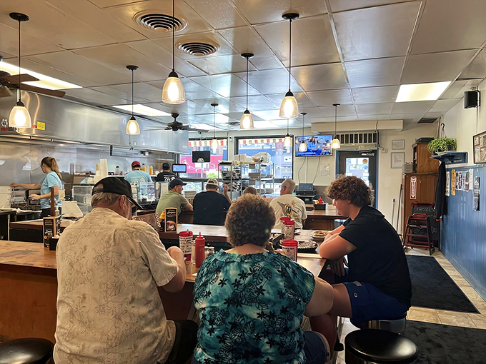 The counter is where strangers become neighbors and neighbors become friends. Morning conversations here have solved more problems than most therapy sessions.