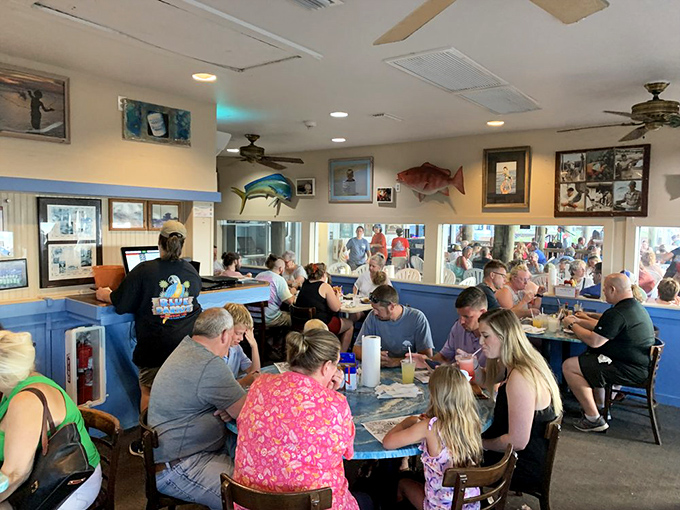 The true measure of a local spot: tables filled with both tourists studying menus and regulars who don't need to.