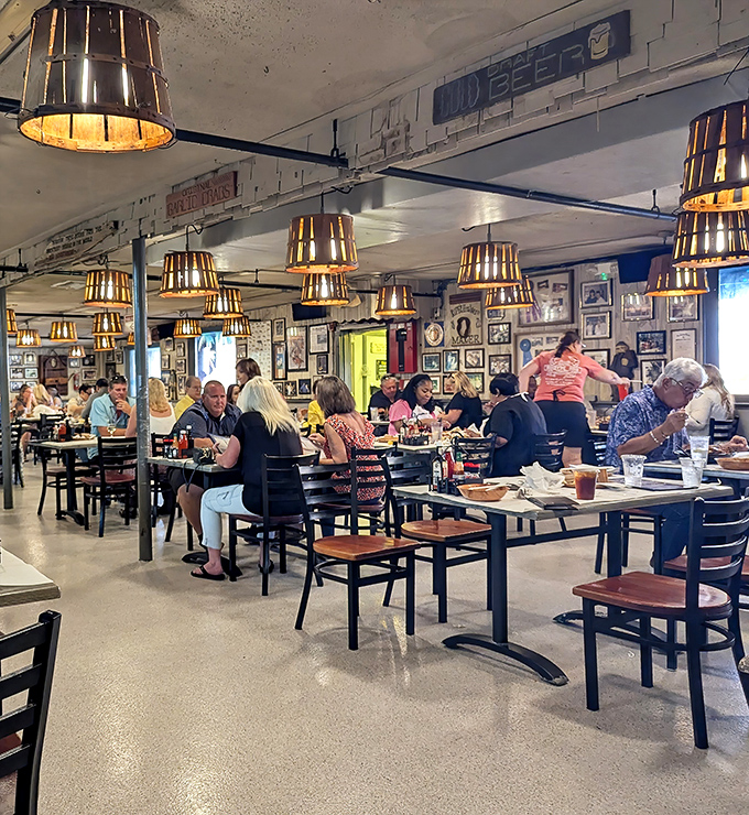 The happiest people in Florida aren't at theme parks—they're here, armed with crab mallets and the gleeful abandon of knowing dry cleaning exists.