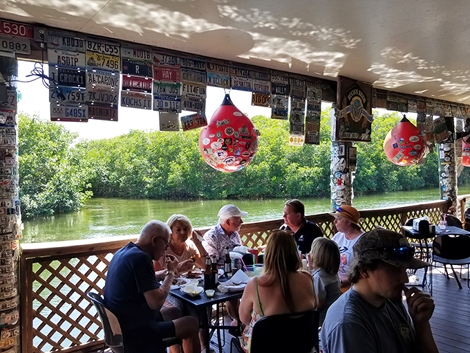 Waterfront dining where the view competes with the food, and everyone at the table is winning that delicious contest.