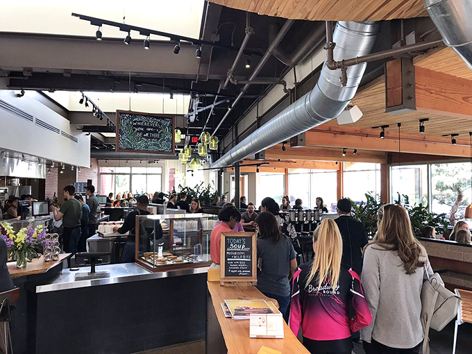 Where food enthusiasts gather like pilgrims at a culinary shrine. Notice nobody's on their phone? That's the power of good food.
