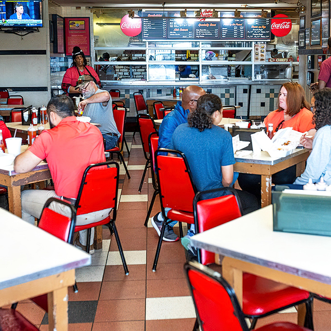 The diverse crowd says everything about great food's universal appeal. BBQ: bringing humanity together one tray at a time.