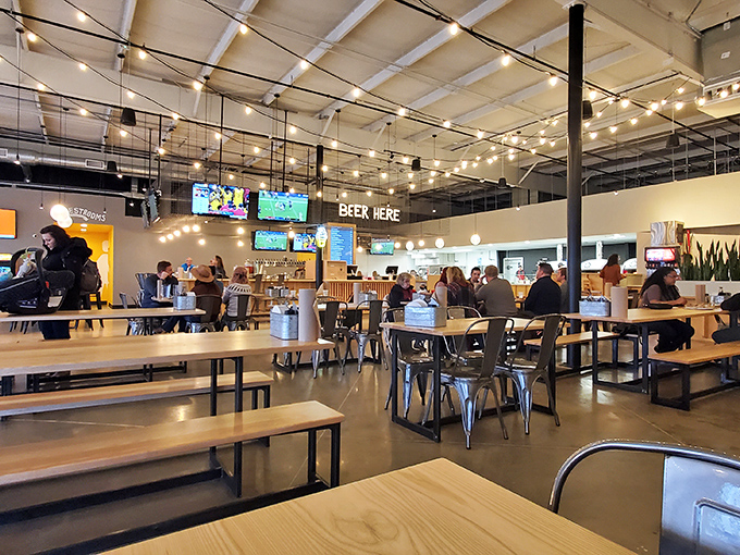 Where pizza brings strangers together at long tables. That moment when you're tempted to lean over and ask, "What is THAT and how quickly can I get one?"