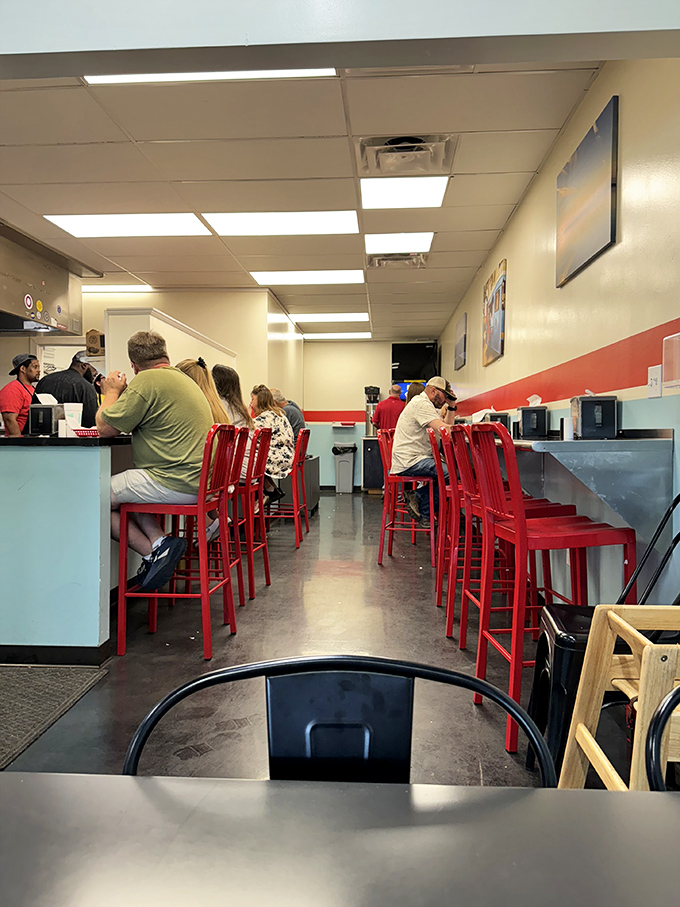 10. diners
The lunch crowd knows&mdash;these red stools are Kansas City's true power seats, where important decisions like "ketchup or no ketchup" are made daily. 