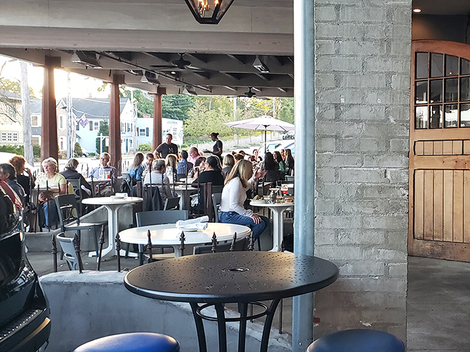 The bustling patio scene&mdash;where seeing and being seen comes second only to the serious business of enjoying exceptional Italian fare.