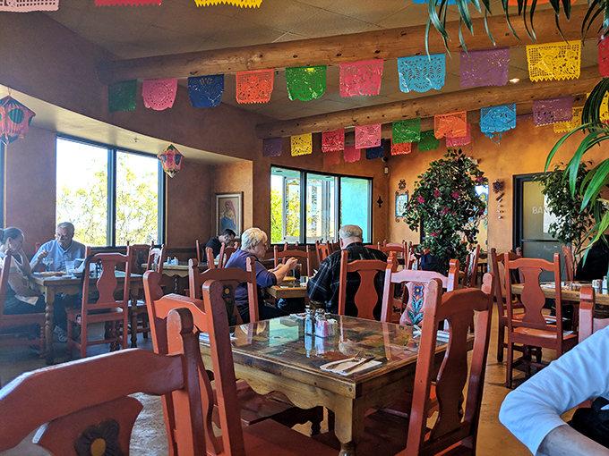 The papel picado banners aren't just decorative&mdash;they're celebrating your excellent decision to eat here today.