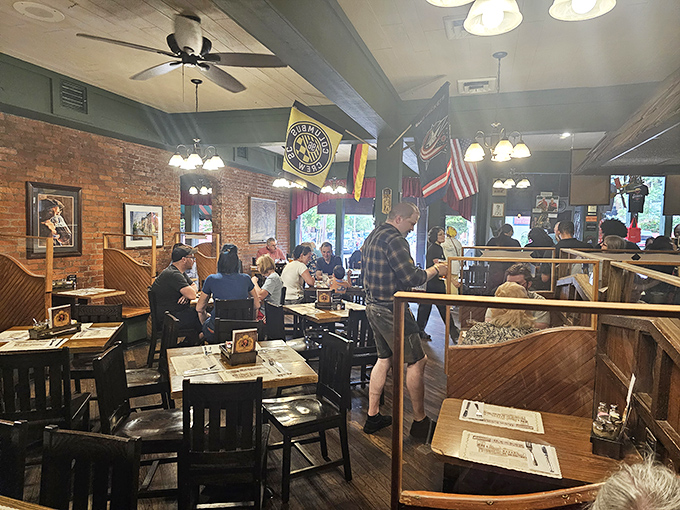 Where strangers become friends over shared appreciation of schnitzel. The bustling dining room hums with the universal language of "mmm."