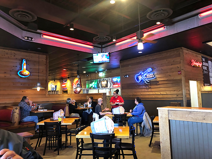 Where barbecue dreams and conversations flow freely. Notice how nobody's looking at their phones—that's the power of proper smoked meat.