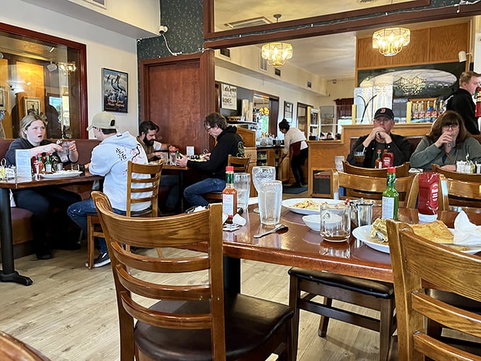 Where locals and travelers break bread together. The busy dining room speaks volumes about what matters most: good food served without pretense.