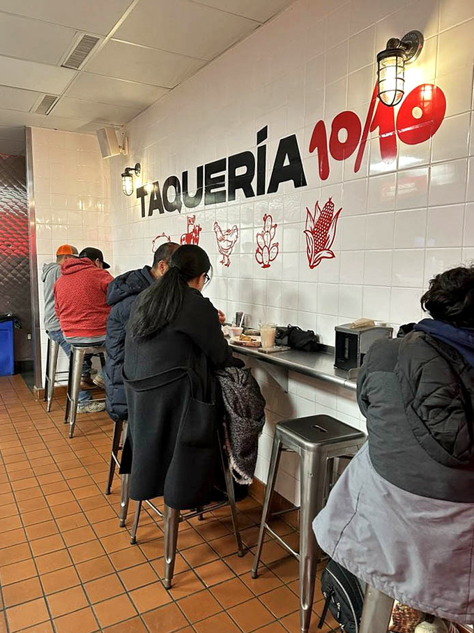 Happy faces around good food - the universal language of satisfied customers everywhere.