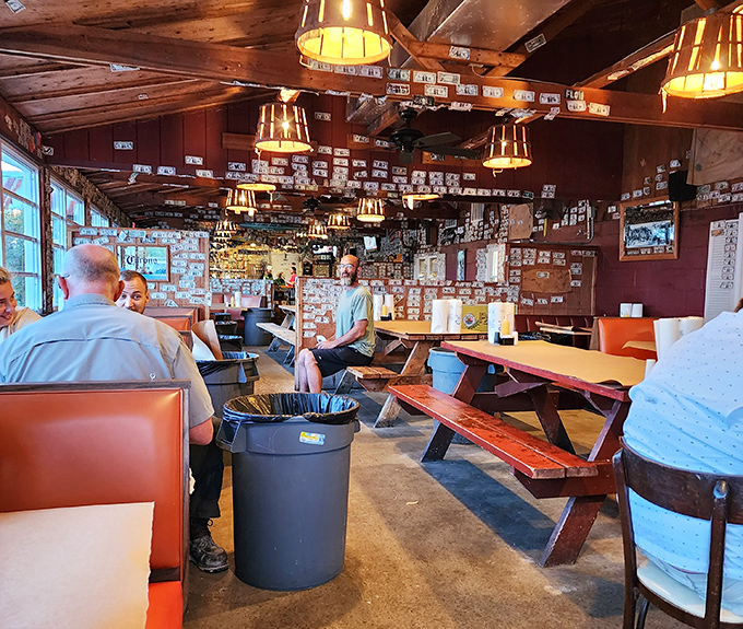 Where strangers become friends over the universal language of "pass the crab mallet." Notice nobody's looking at their phones.