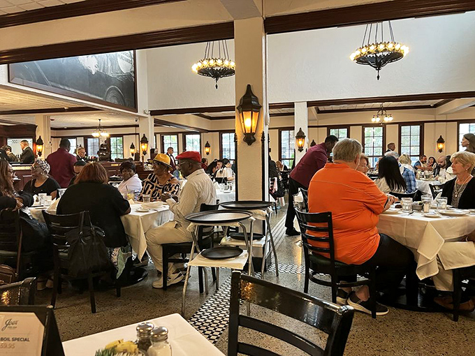 The dining room hums with the satisfied murmurs of patrons engaged in the serious business of enjoying exceptional seafood. 