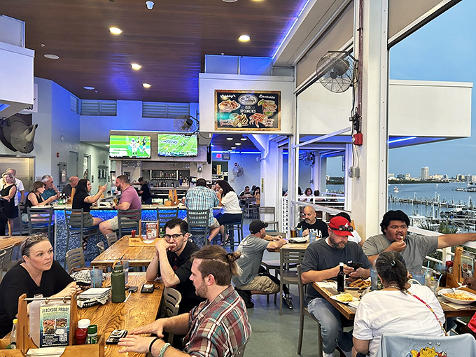 The true measure of a restaurant: happy people too busy enjoying their food to notice they're being photographed.