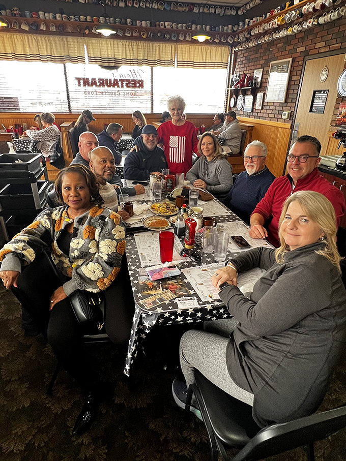 Happy faces around the table tell the real story of Mom's magic.