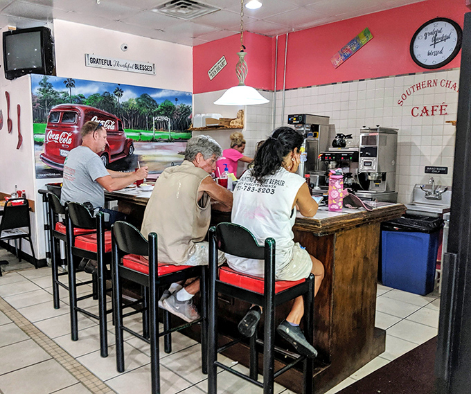 Happy diners creating the kind of breakfast buzz that coffee alone could never achieve.