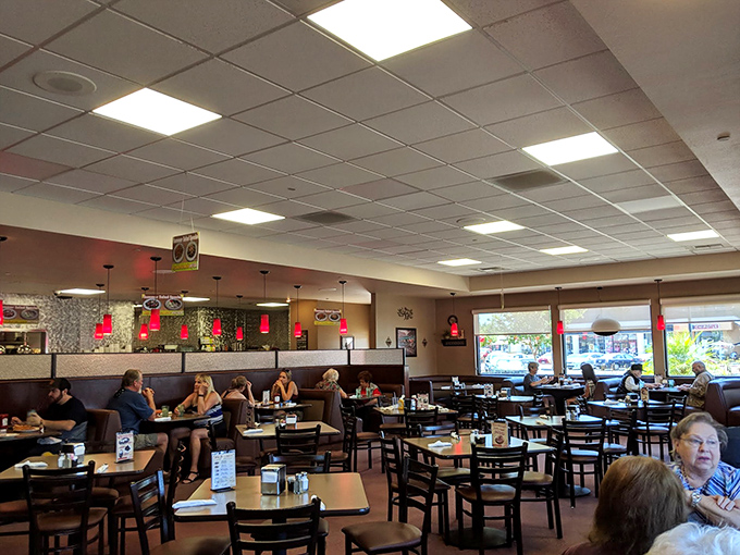 The lunch crowd knows the secret&mdash;J & M's isn't just about the food; it's about that communal hum of satisfaction that fills the room like background music.