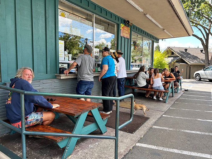 The weekend queue at Buttercup&mdash;where strangers become friends united by a common mission: the pursuit of exceptional comfort food. 