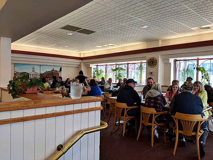 The bustling dining room where locals and visitors alike gather to worship at the altar of exceptional breakfast. Community in its most delicious form.
