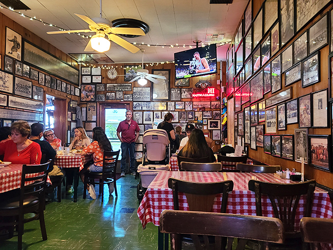 Red checkered tablecloths aren't just decor; they're a promise that whatever lands on your plate will taste like someone's grandmother made it.