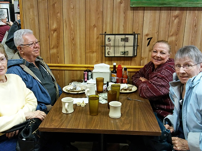 Multi-generational dining is the norm here—where stories and coffee refills flow freely, and nobody's checking their phone between bites.
