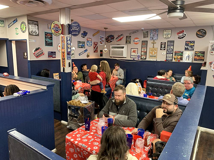 Where strangers become friends over burgers and fries, bonding beneath vintage signs that remind us of simpler, chrome-filled times.